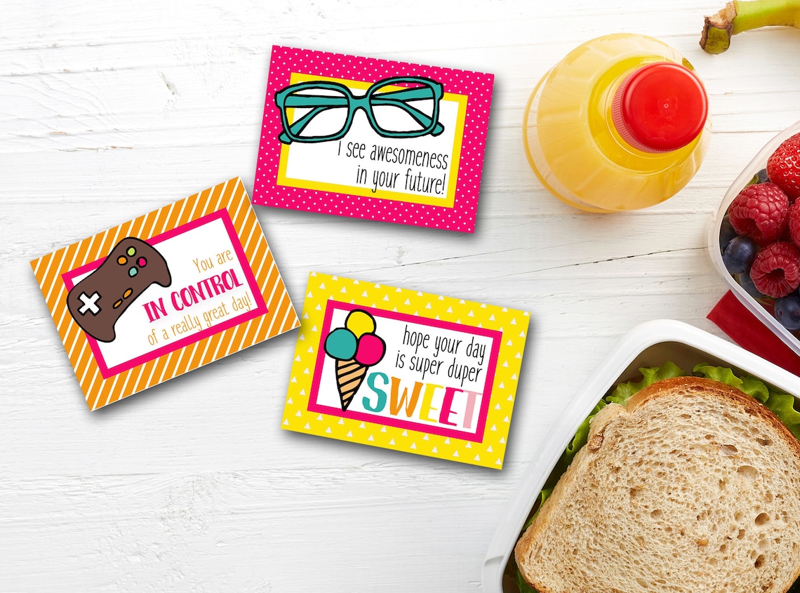 Over 100 Printable Lunch Box Notes | Lunch Box Cards | Lunch Notes | No ...