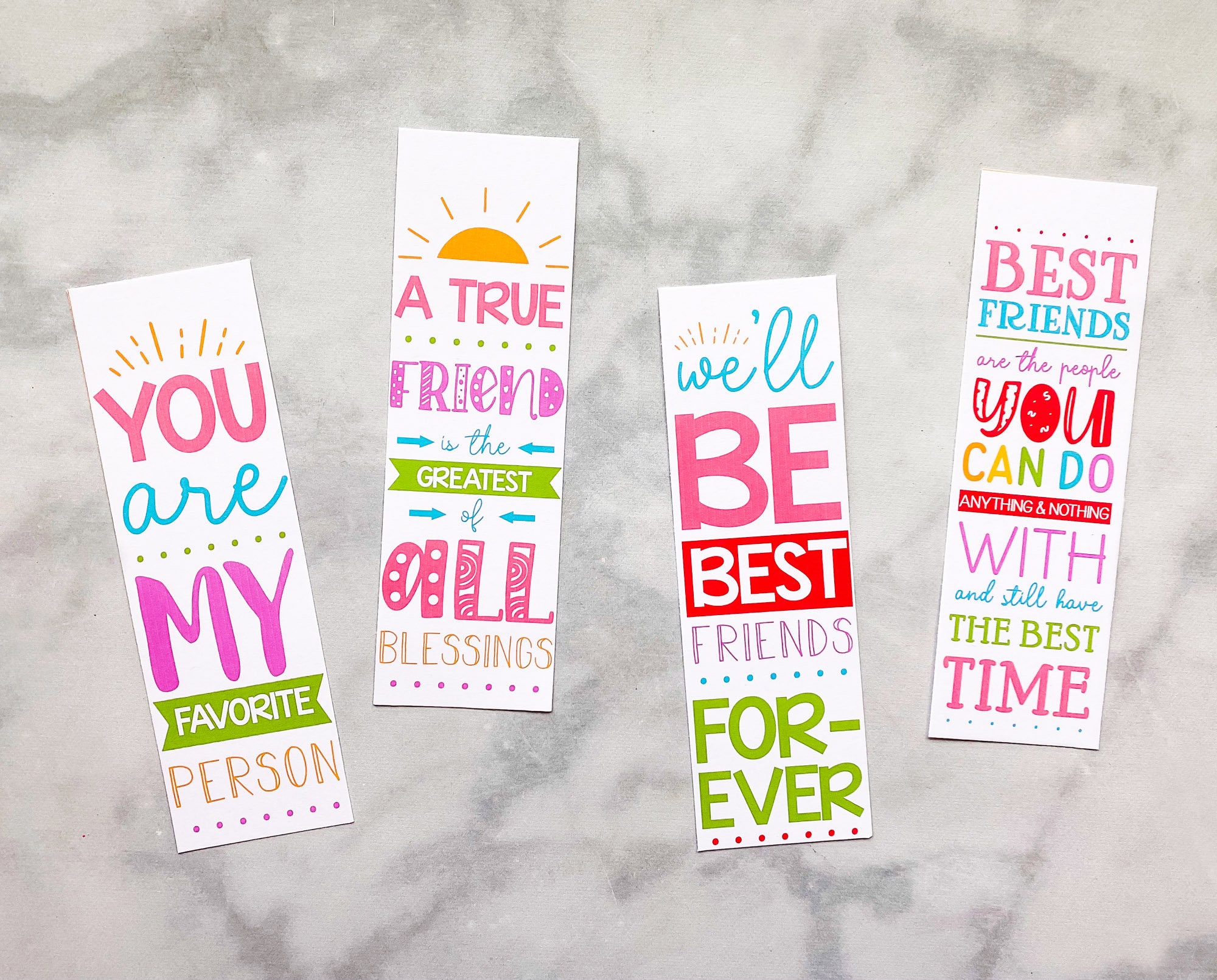 Printable Bookmarks for Friends | Literary Gifts | Bookish Gifts | Book ...