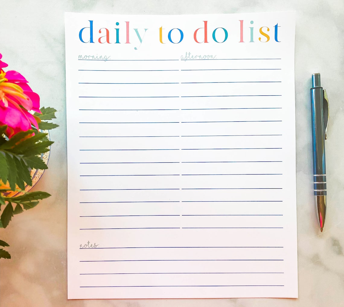 Printable Daily and Weekly to Do Lists | Task List Printable ...