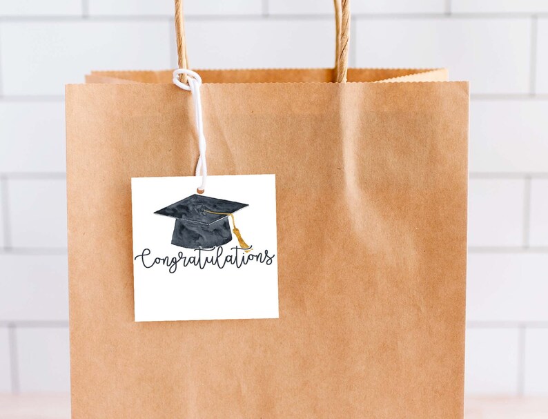 Printable Congratulations Graduation Tags | Editable | CONGRATS Gift ...