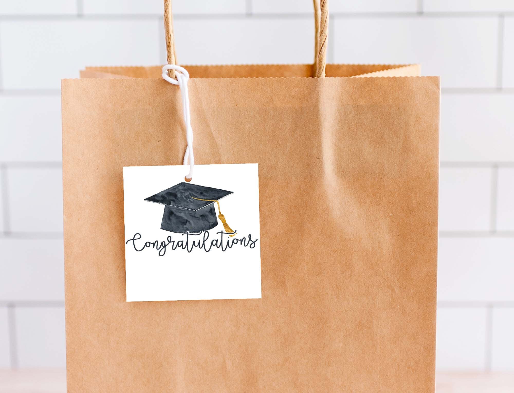Printable Congratulations Graduation Tags | Editable | CONGRATS Gift ...