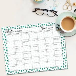 Editable & Printable Blank Calendar Pages | Perpetual Calendar ...