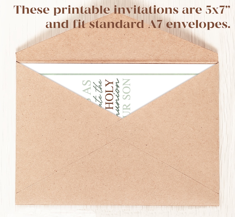 Printable First Holy Communion Invitation for Sons | First Communion ...