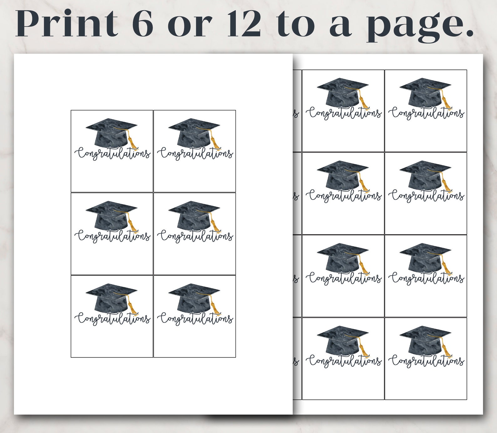 Printable Congratulations Graduation Tags | Editable | CONGRATS Gift ...