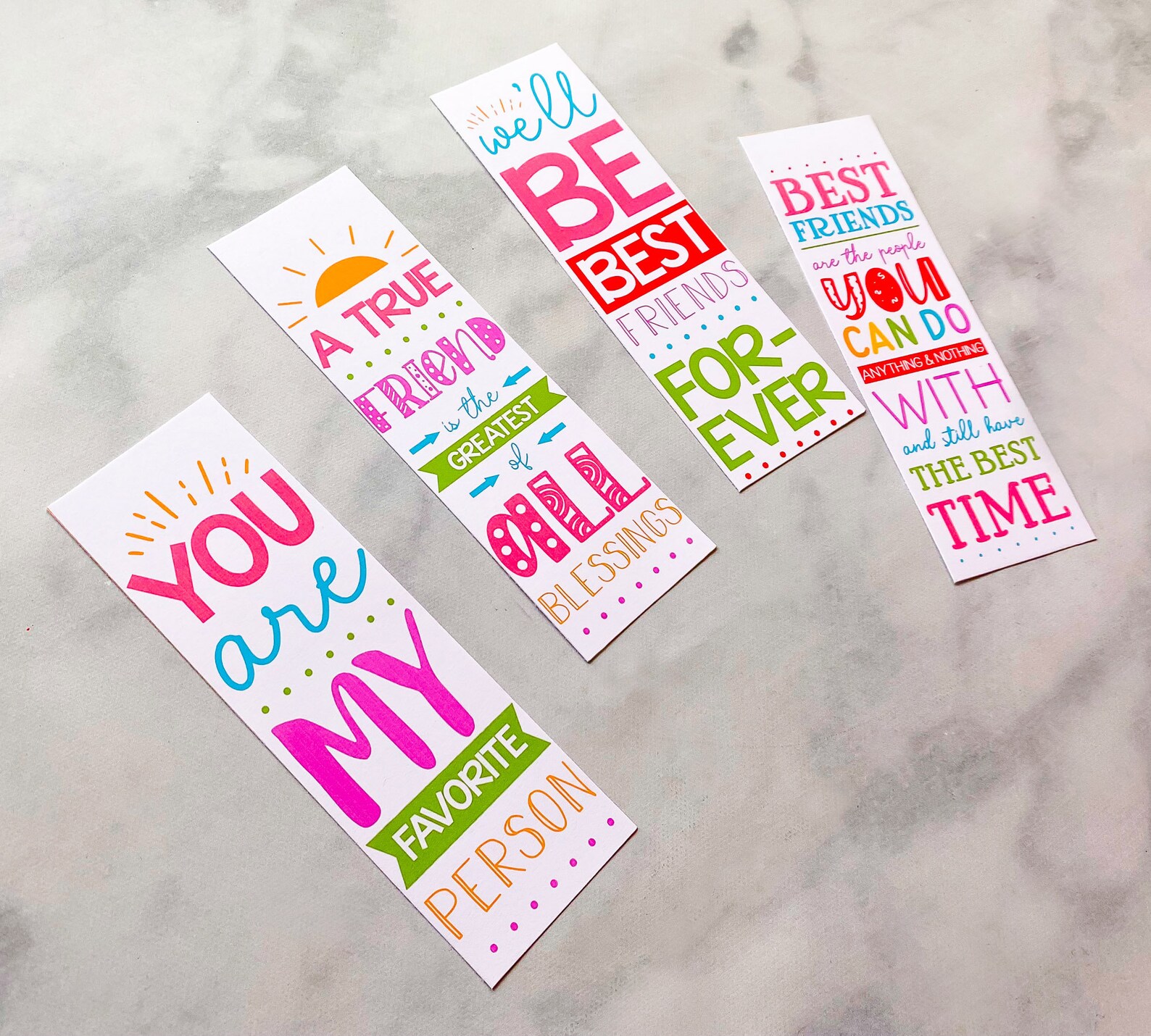 Printable Bookmarks for Friends | Literary Gifts | Bookish Gifts | Book ...