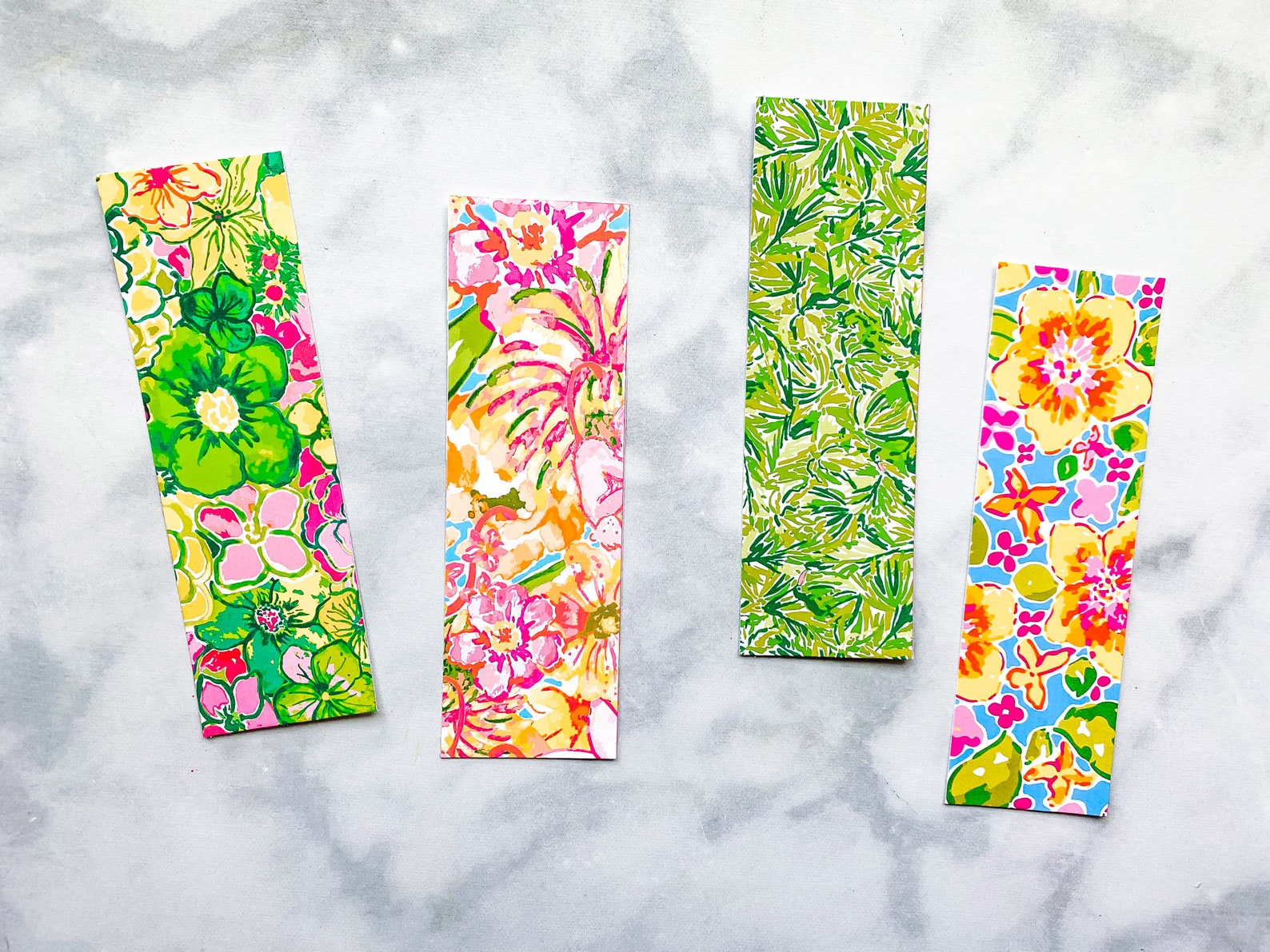 Preppy Printable Bookmarks With Fun Floral Tropical Design | Aesthetic ...