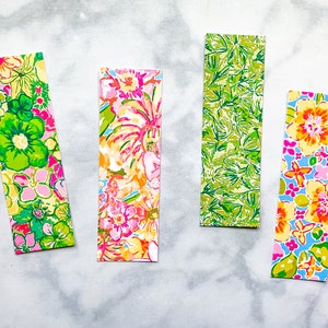 Preppy Printable Bookmarks With Fun Floral Tropical Design | Aesthetic ...