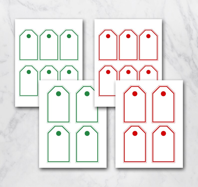Printable Classic Christmas Gift Tags | Christmas Tag | Holiday Gift ...