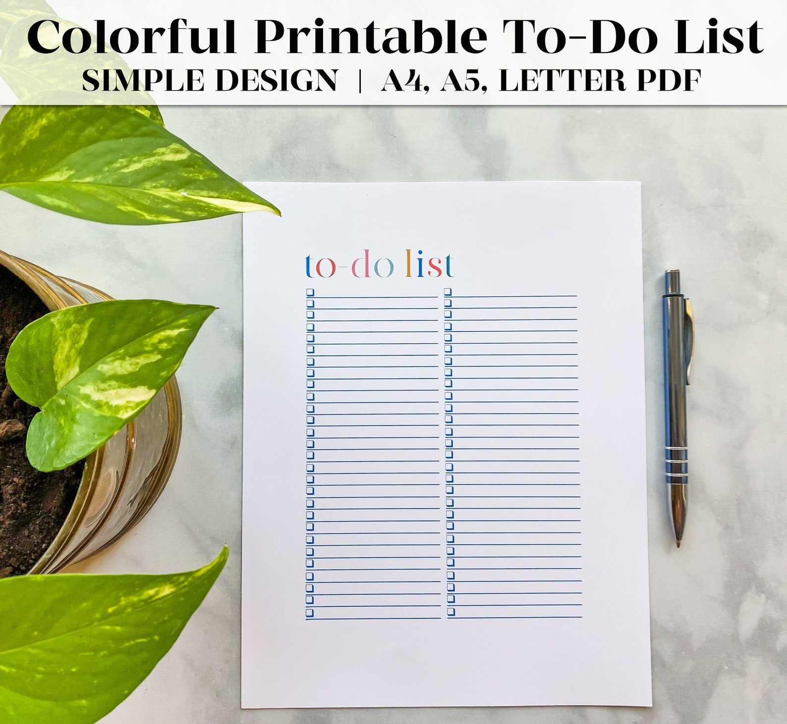 Printable To-do List | Instant Download | Printable to Do List ...