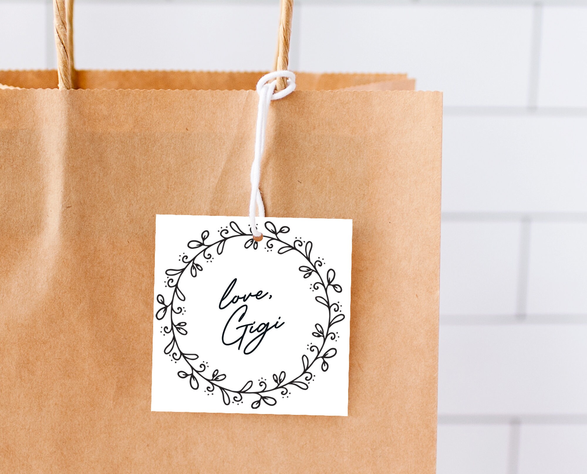 Printable Present Tag | Editable PDF Gift Tag | Favor Tags | Commercial ...