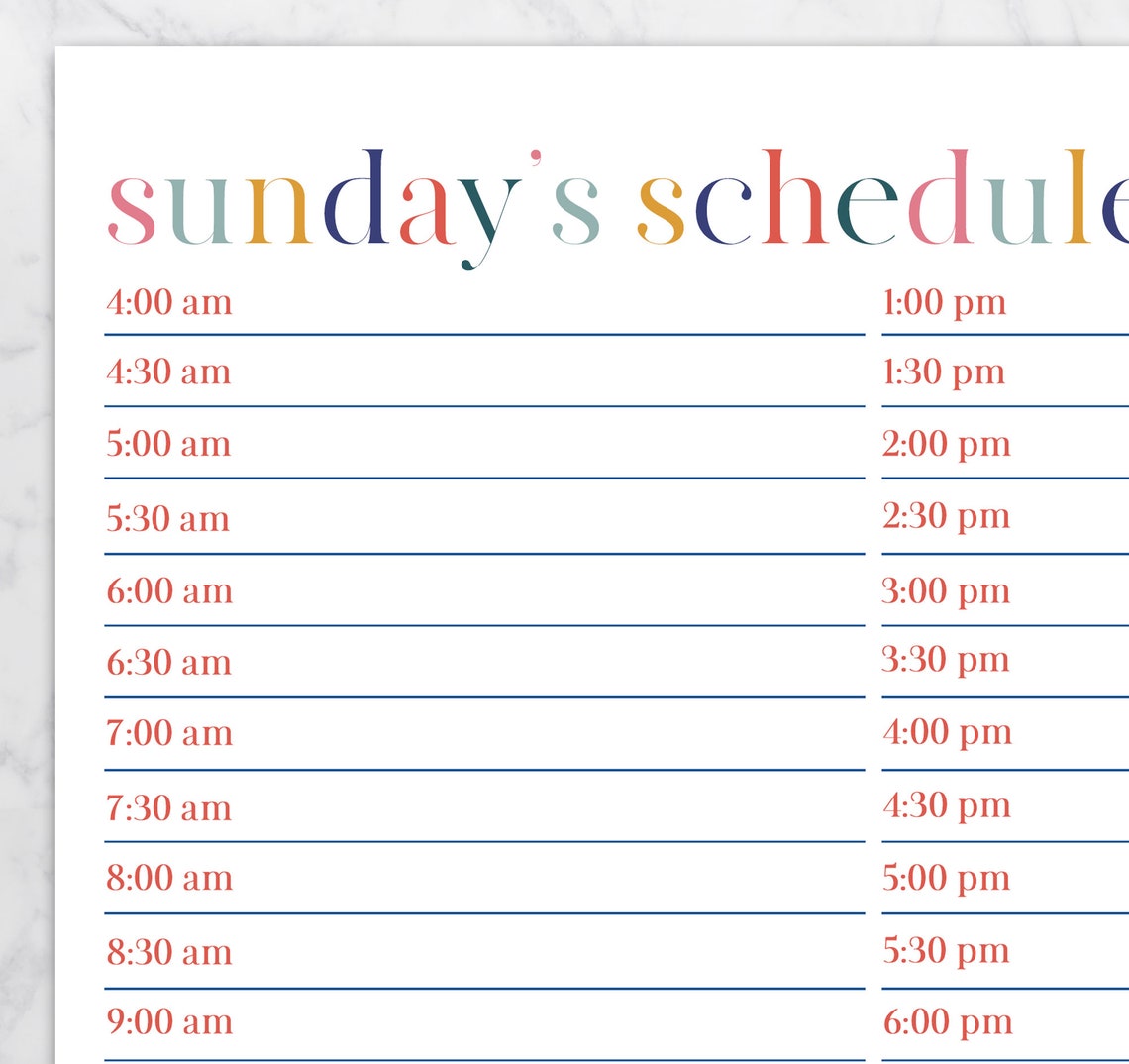 Printable Daily Planner | Days of the Week Blank Calendar Printables ...