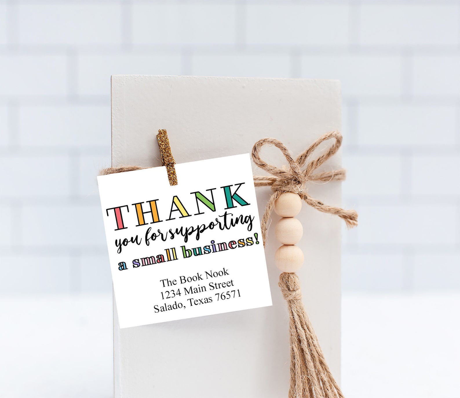 Printable Thank You Tags for Small Businesses | Editable Template ...