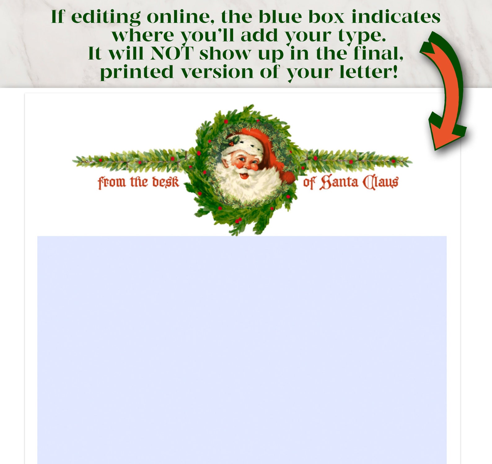 Printable Letter From Santa Letterhead | Fully Editable Christmas ...