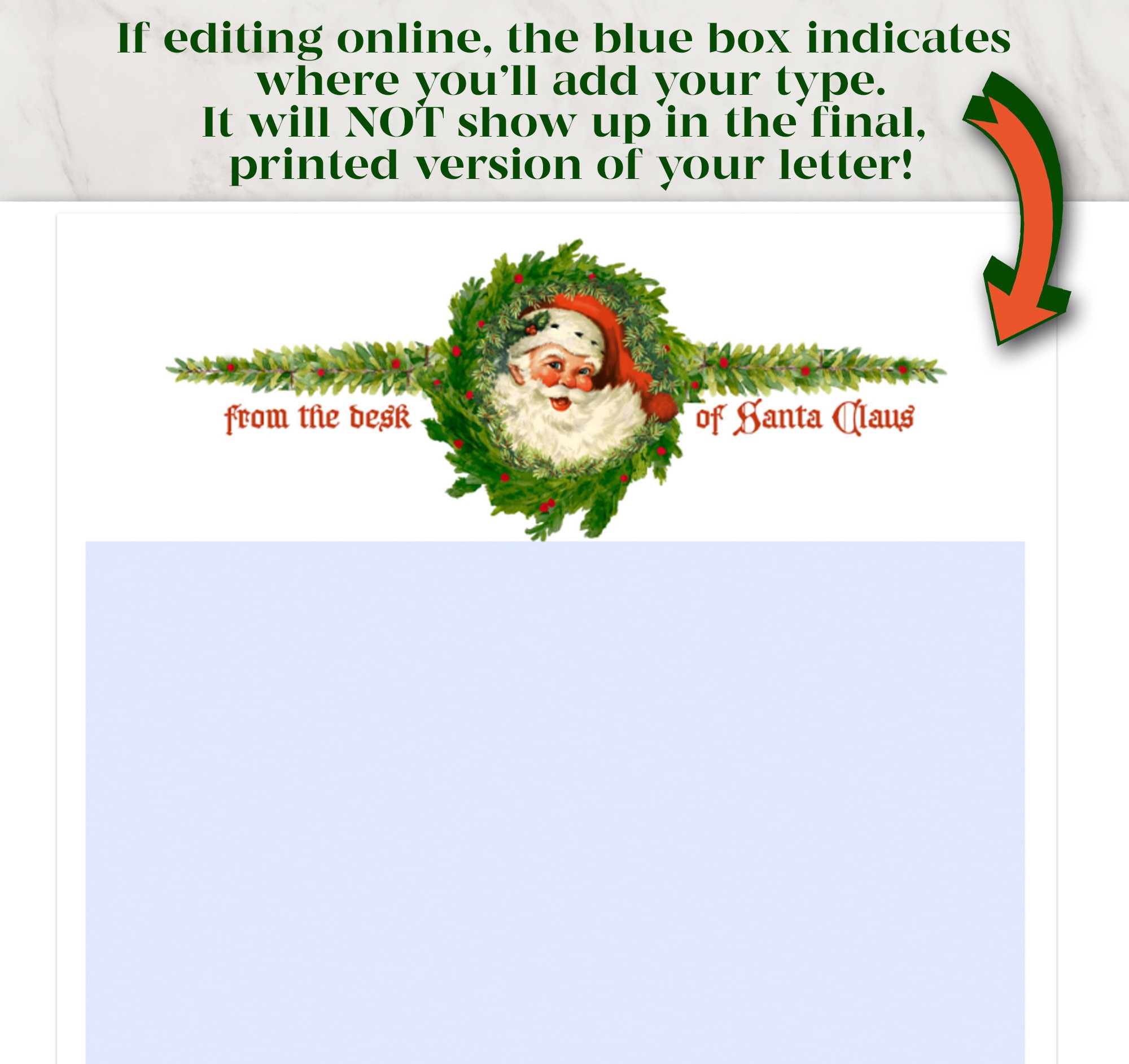 Printable Letter From Santa Letterhead | Fully Editable Christmas ...