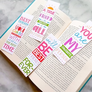 Printable Bookmarks for Friends | Literary Gifts | Bookish Gifts | Book ...