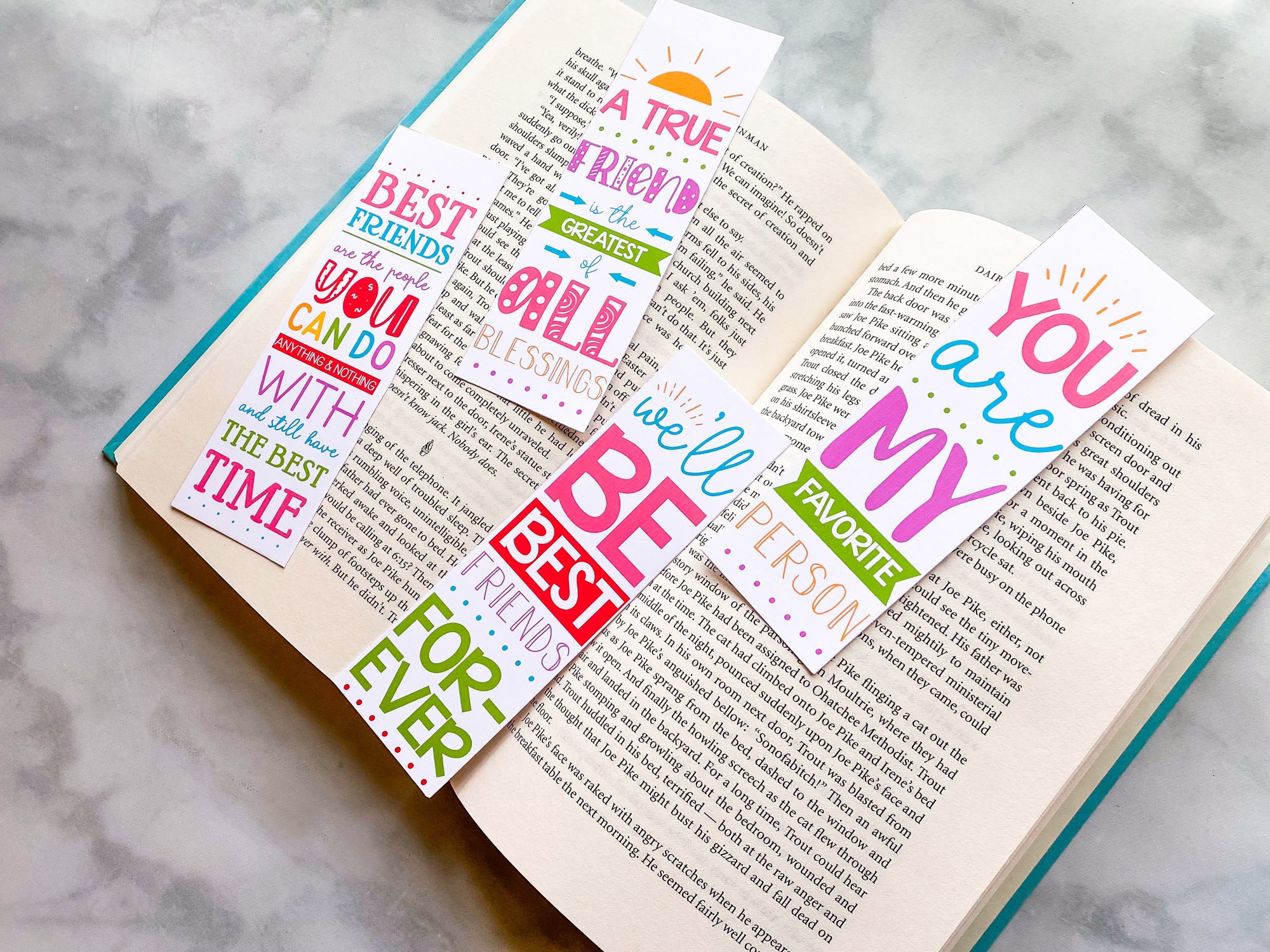 Printable Bookmarks for Friends | Literary Gifts | Bookish Gifts | Book ...