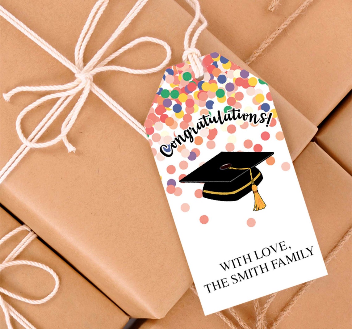 Printable Graduation Gift Tags Editable and Easy to Personalize Instant ...