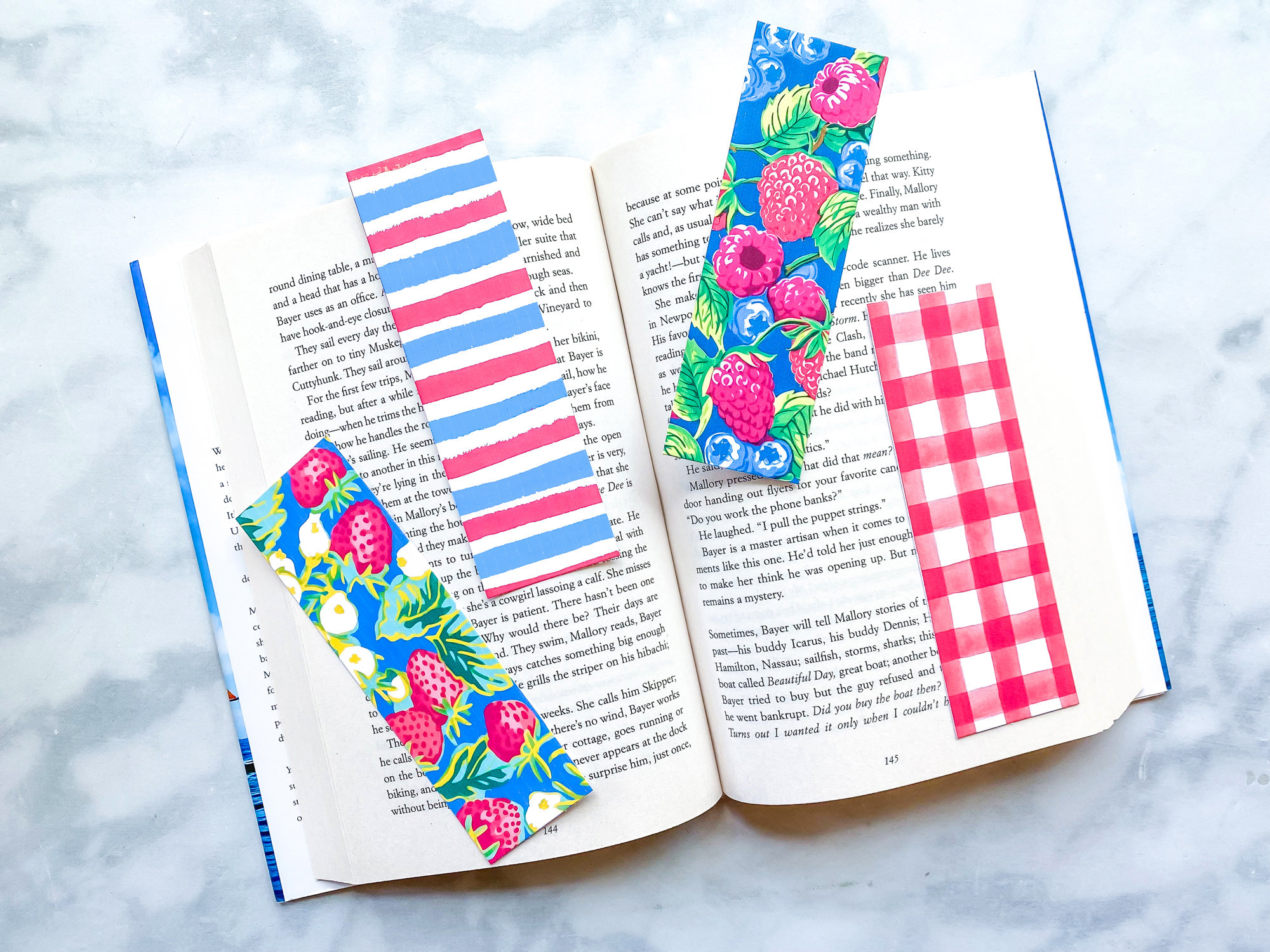Berry Good Printable Bookmarks Bookmark Book Lover Gift Four Watercolor ...