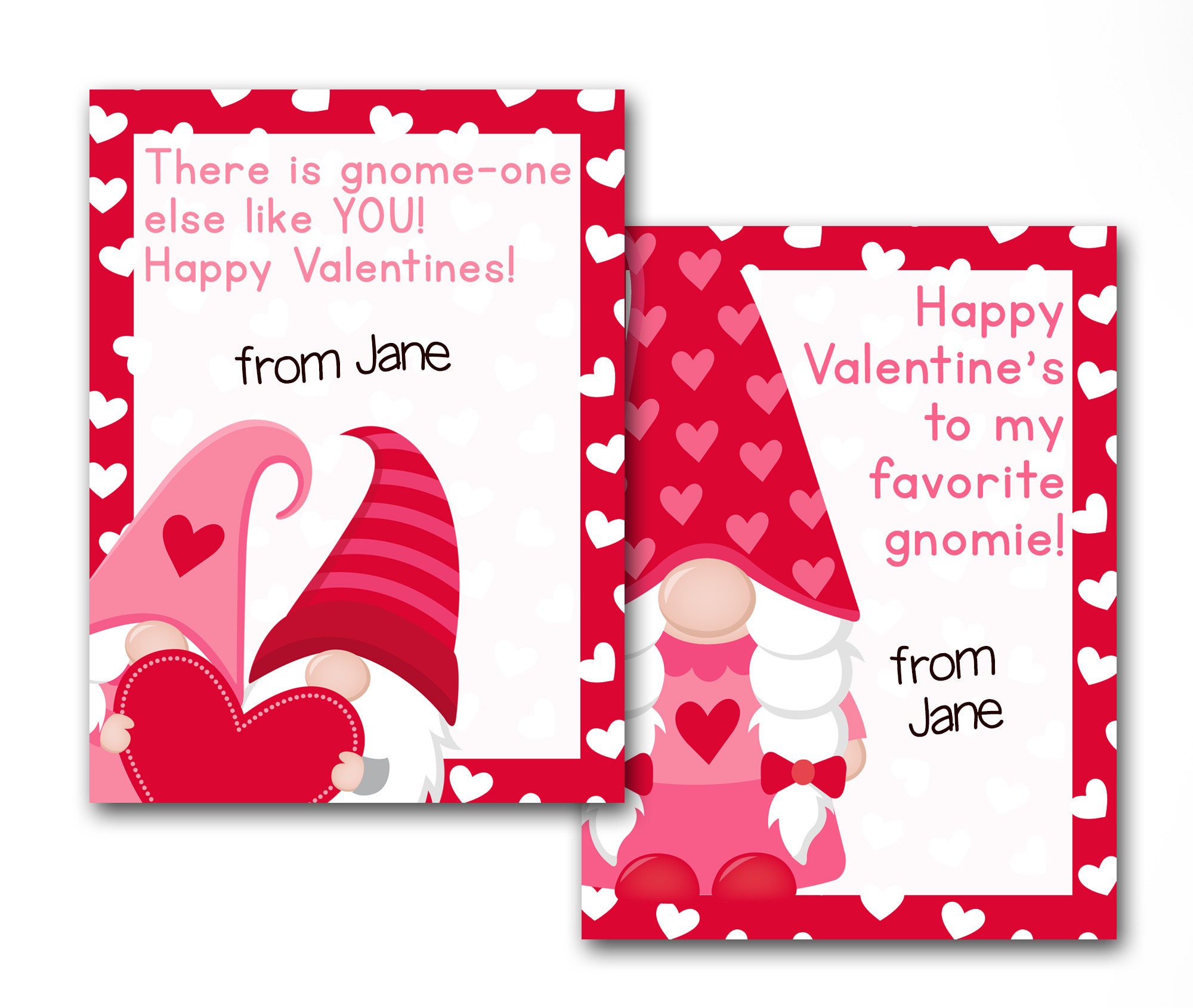 Printable Gnome Class Valentines | Valentine Gnome | Classroom ...