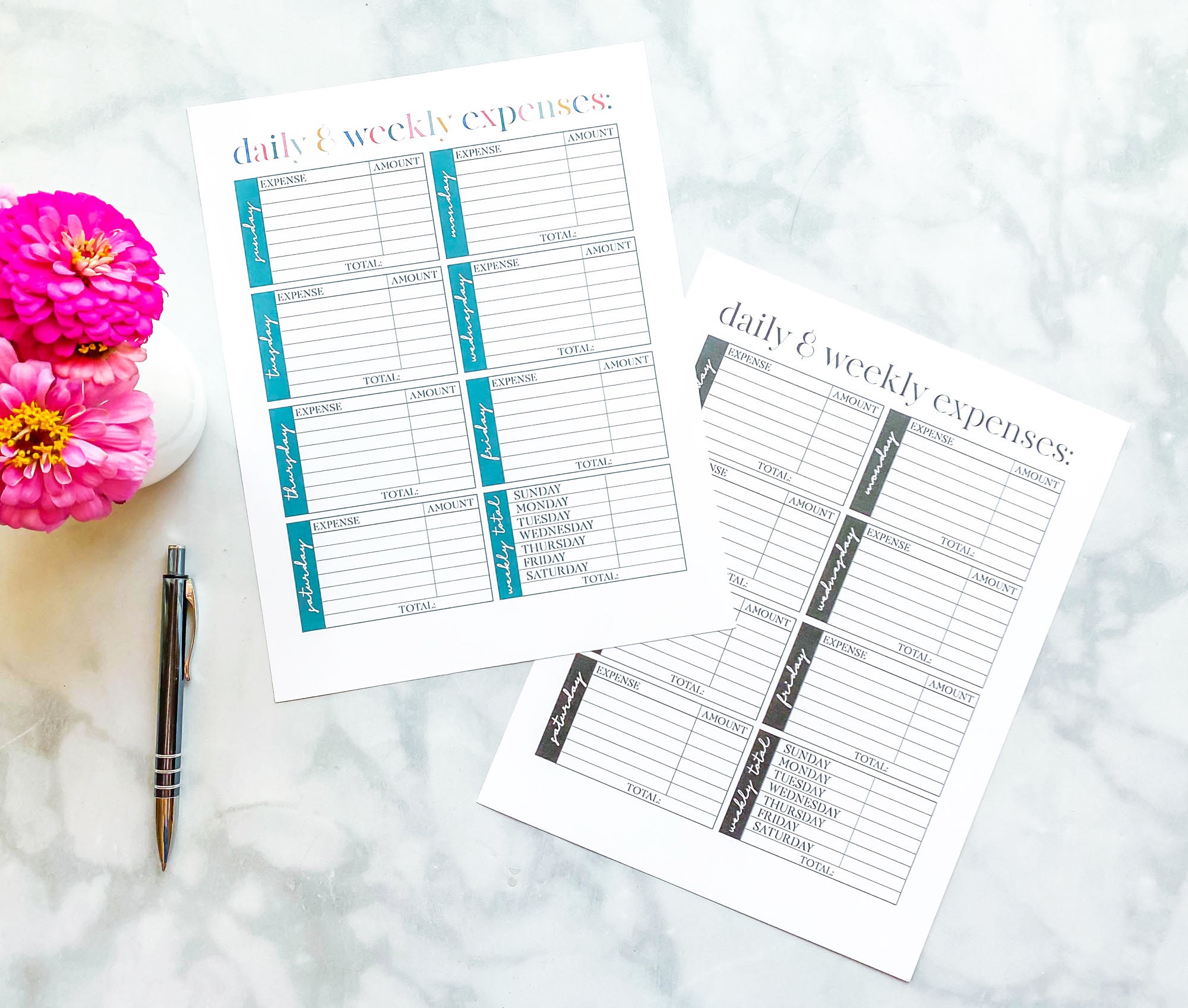Daily/weekly Expense Tracker Printable | Finance Tracker | Expense ...