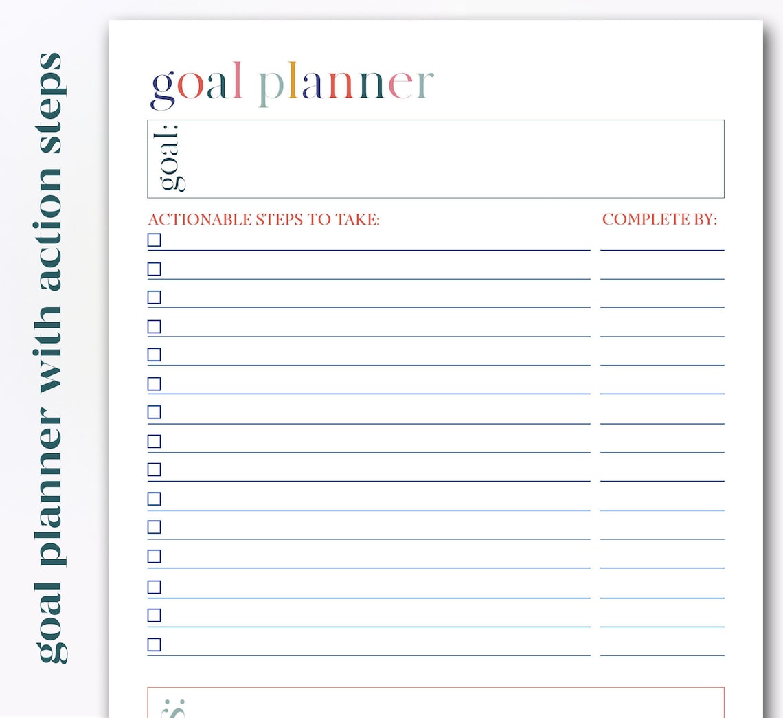 Editable & Printable Yearly Goal Planner Habit Tracker Goal Planner ...