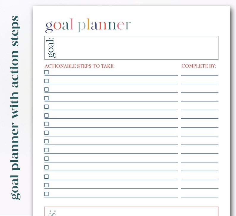 Editable & Printable Yearly Goal Planner Habit Tracker Goal Planner ...