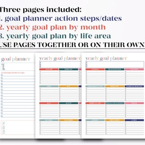 Editable & Printable Yearly Goal Planner | Habit Tracker | Goal Planner ...