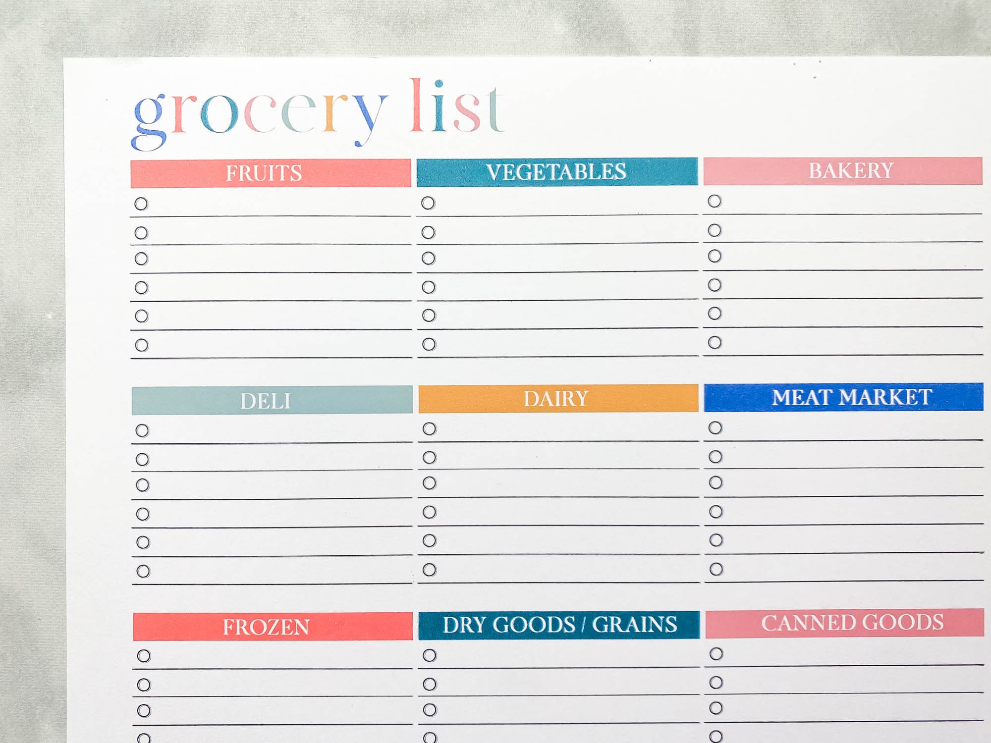 Printable Monthly Meal Planner and Grocery List Menu Planner Shopping ...