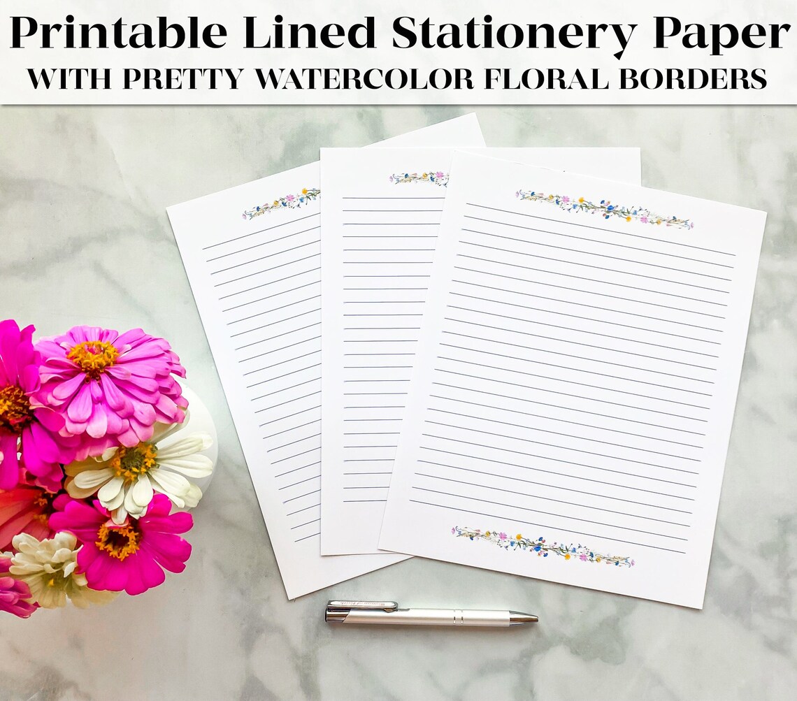 Printable Letter Writing Paper | Printable Stationary | Printable Paper ...