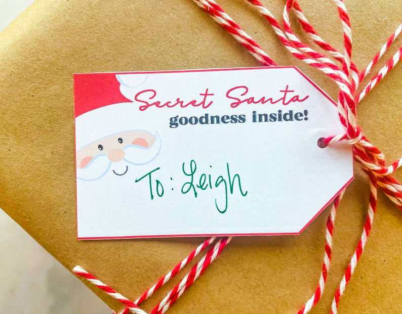 Printable Secret Santa Christmas Gift Tags | Printable Gift Tags ...