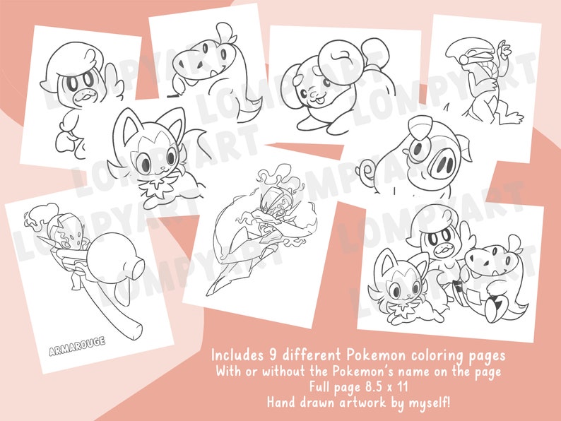 Pokemon Coloring Pages and Activity Sheets / NEW Pokemon - Etsy