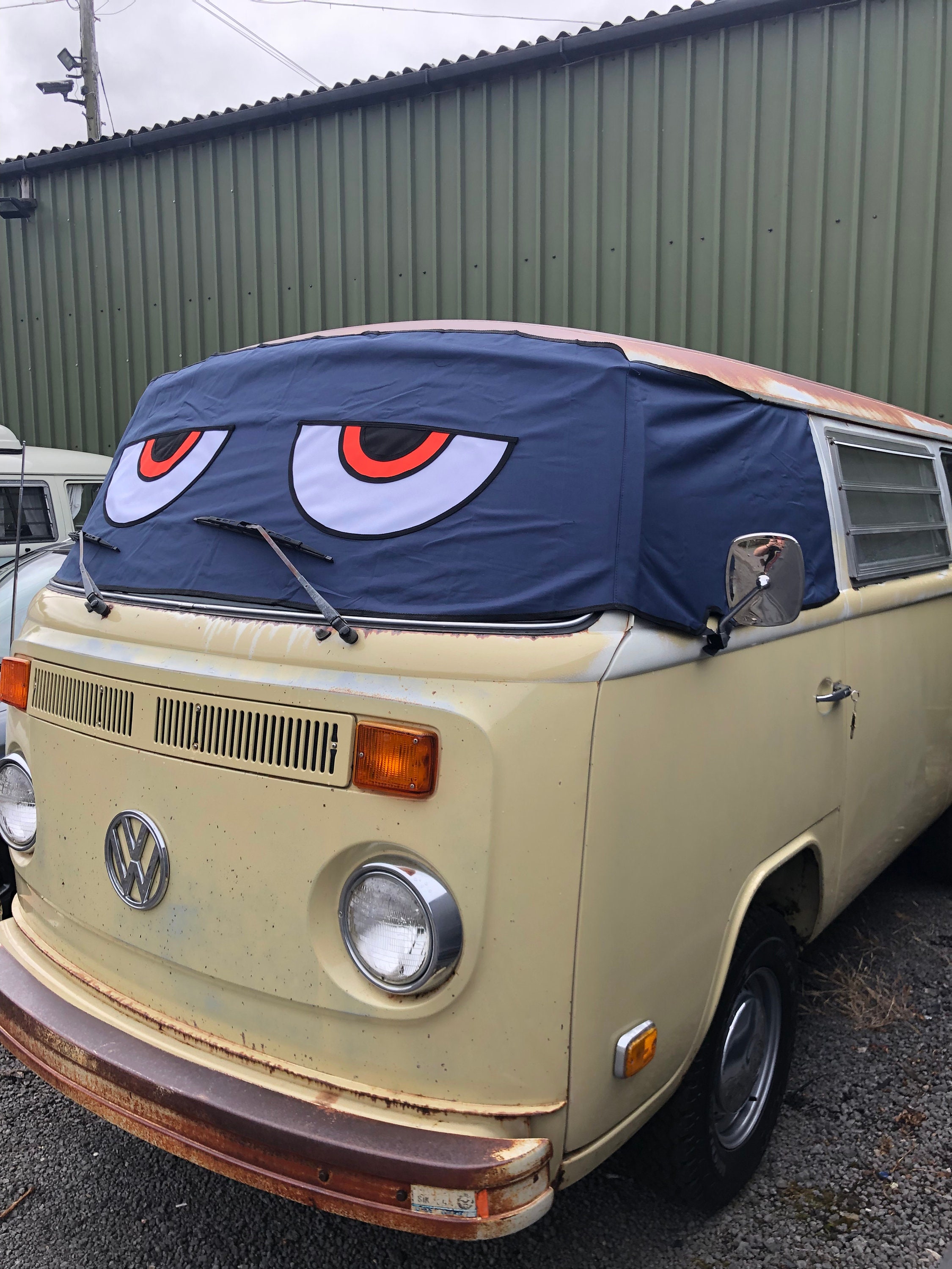 VW Bay Window 1968-1979 Cab Screen Dopey Eyes Blackout Cover Water ...