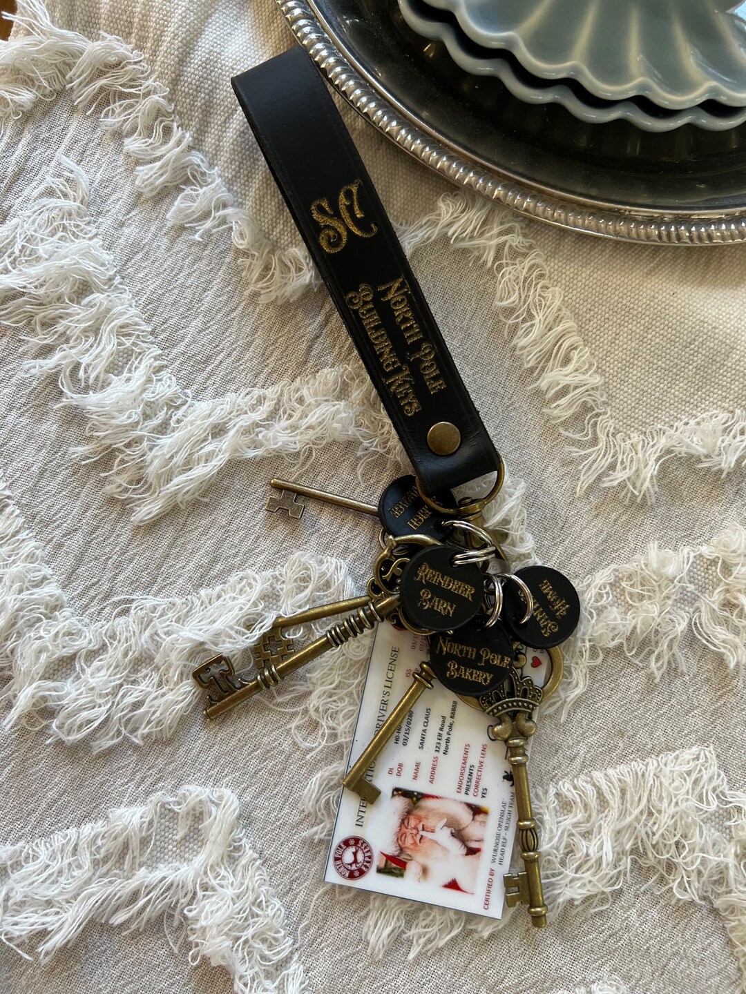 Santa's Key Chain & Drivers License - Etsy