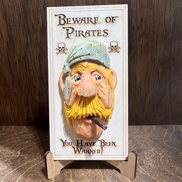 Beware Pirate Sign - Etsy