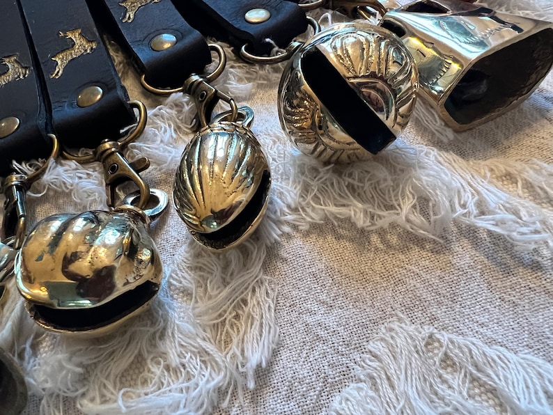 Heirloom Quality Leather Reindeer Bells - Complete Set of 9 - Etsy