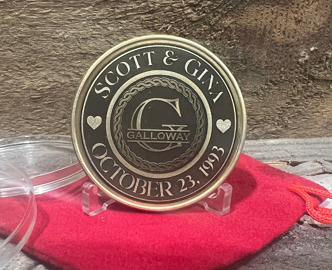 Personalized Anniversary Challenge Coin - Etsy