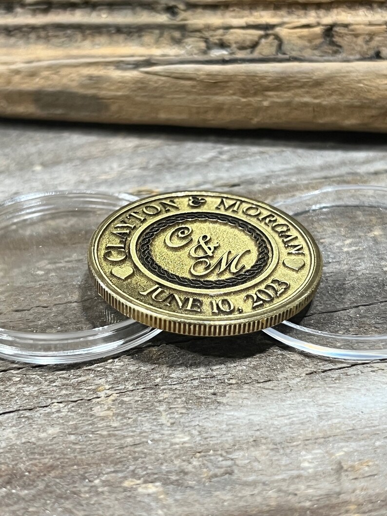 Personalized Wedding Challenge Coin - Etsy