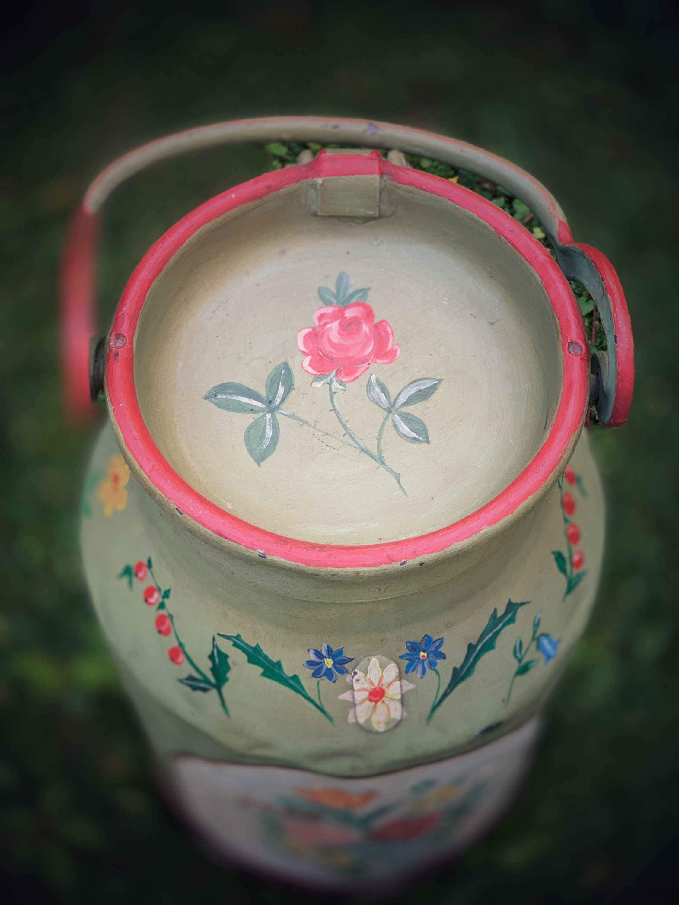 UNIQUE Painted Milk Can Hand-painted Germany - Etsy