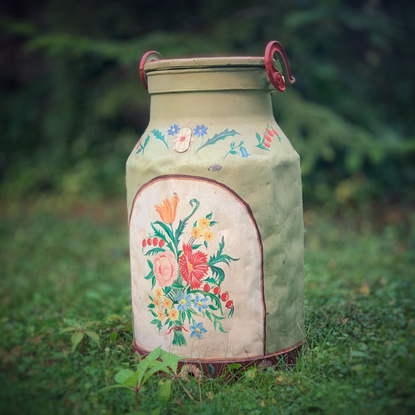 Painted Milk Cans - Etsy