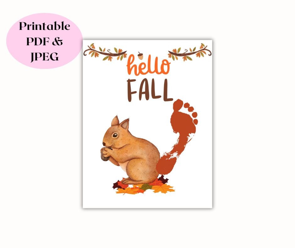 Red Squirrel Footprints Clipart