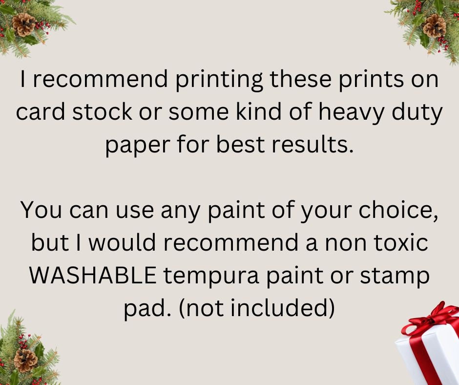 Everlasting Mistletoe Keepsake Christmas Footprint Handprint Art, DIY ...