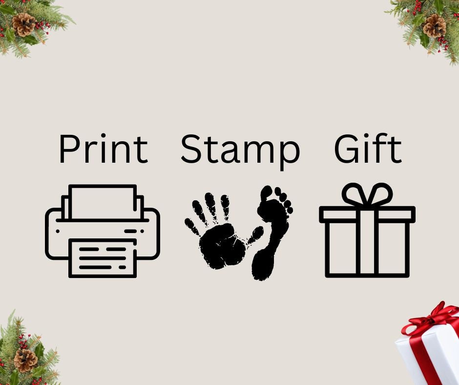 Everlasting Mistletoe Keepsake Christmas Footprint Handprint Art, DIY ...