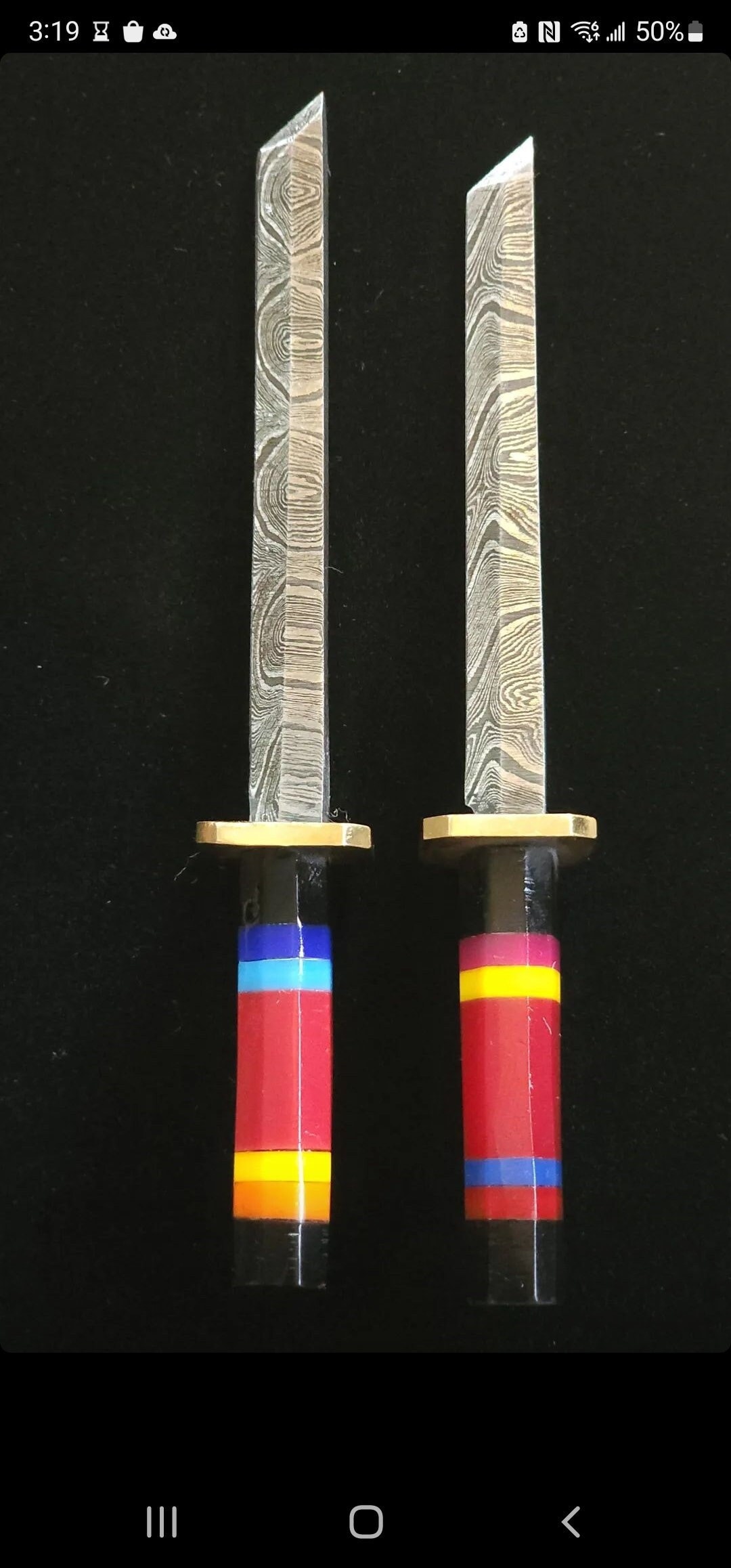 Pennywise Clown Inspired Damascus Steel Mini Katana. Wax Carving Tool ...