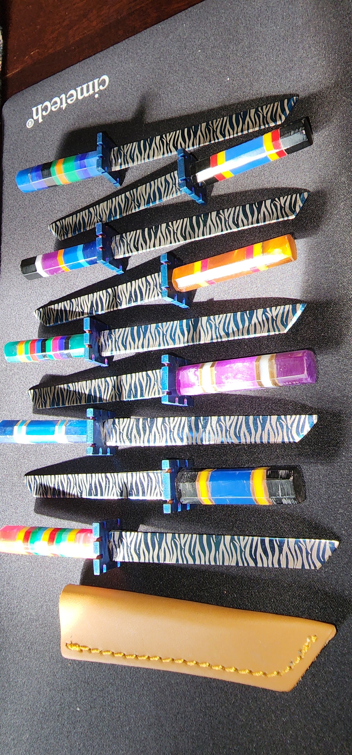 BLUE Anodized Mini Katana Candle Wax Carving Tool Cool Zebra - Etsy