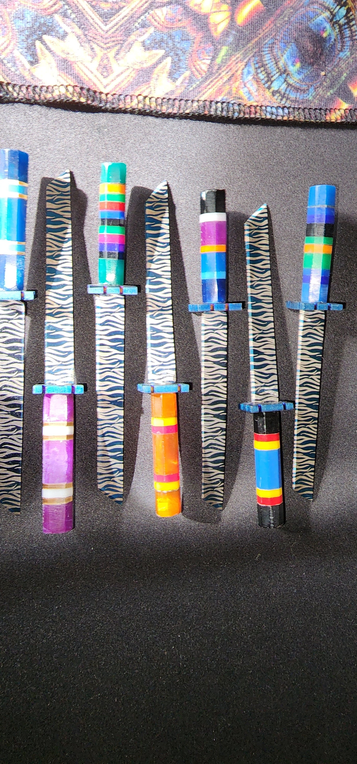 BLUE Anodized Mini Katana Candle Wax Carving Tool Cool Zebra - Etsy