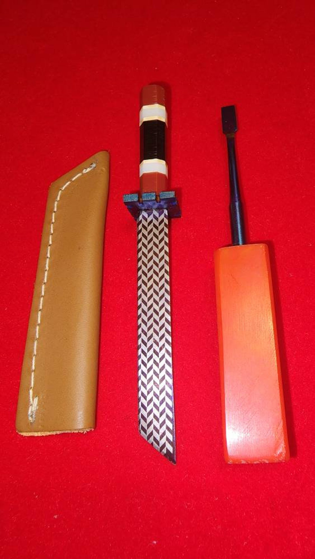Mini Collectable Sword Candle Wax Carving Tool Set. Mini Anodized Steel ...