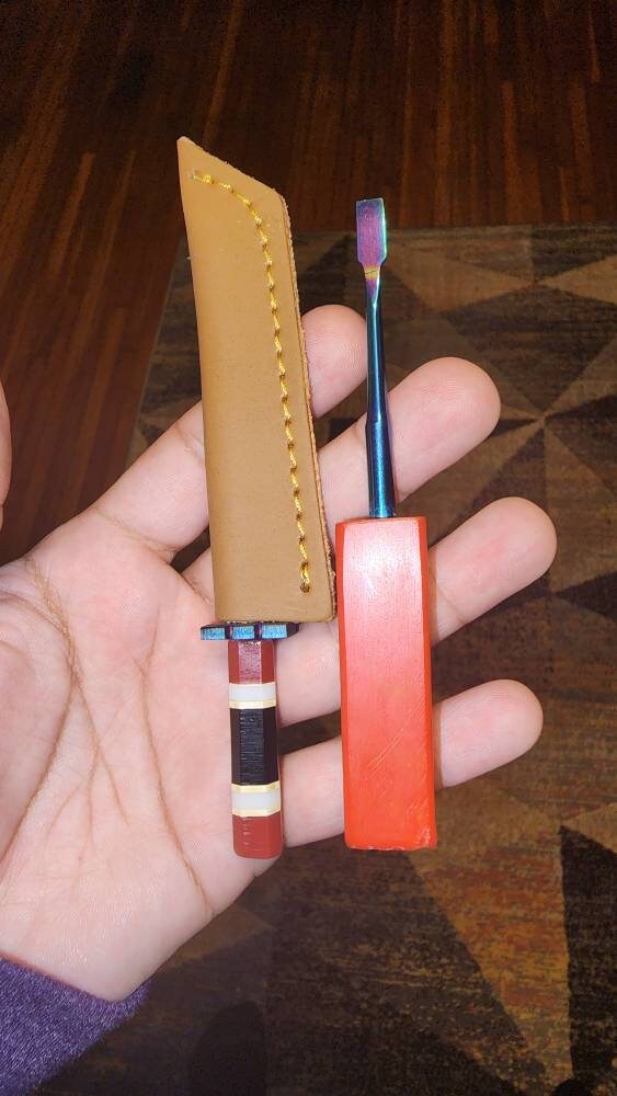 Mini Collectable Sword Candle Wax Carving Tool Set. Mini Anodized Steel ...