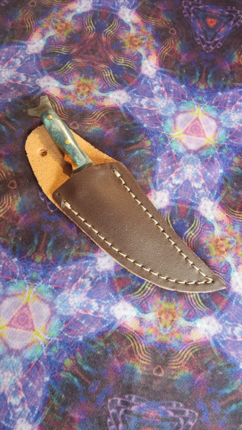 Mini Damascus Ninja Dagger Candle Wax Carving Tool With Sheath, Mini ...