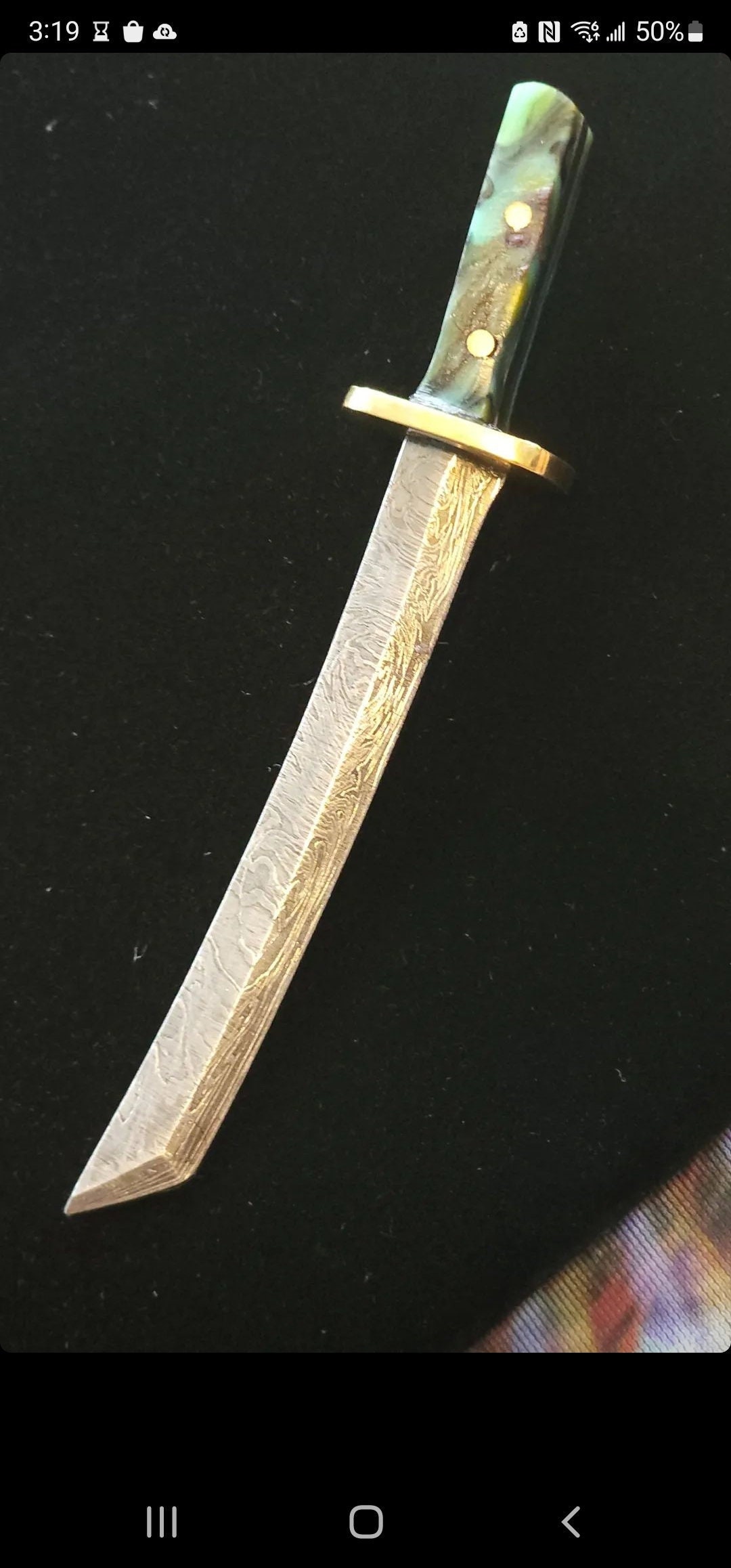 Mini Hand Crafted Damascus Steel Katana Candle Wax Carving Tool ...