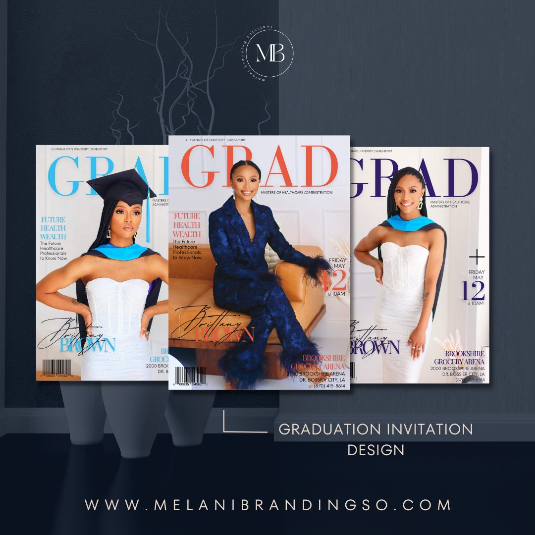 Minimalistic, Luxury, Classy, Magazine Style Graduation Invitation - Etsy